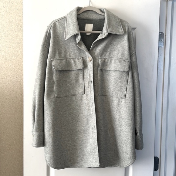 H&M | Jackets & Coats | Green Shacket | Poshmark
